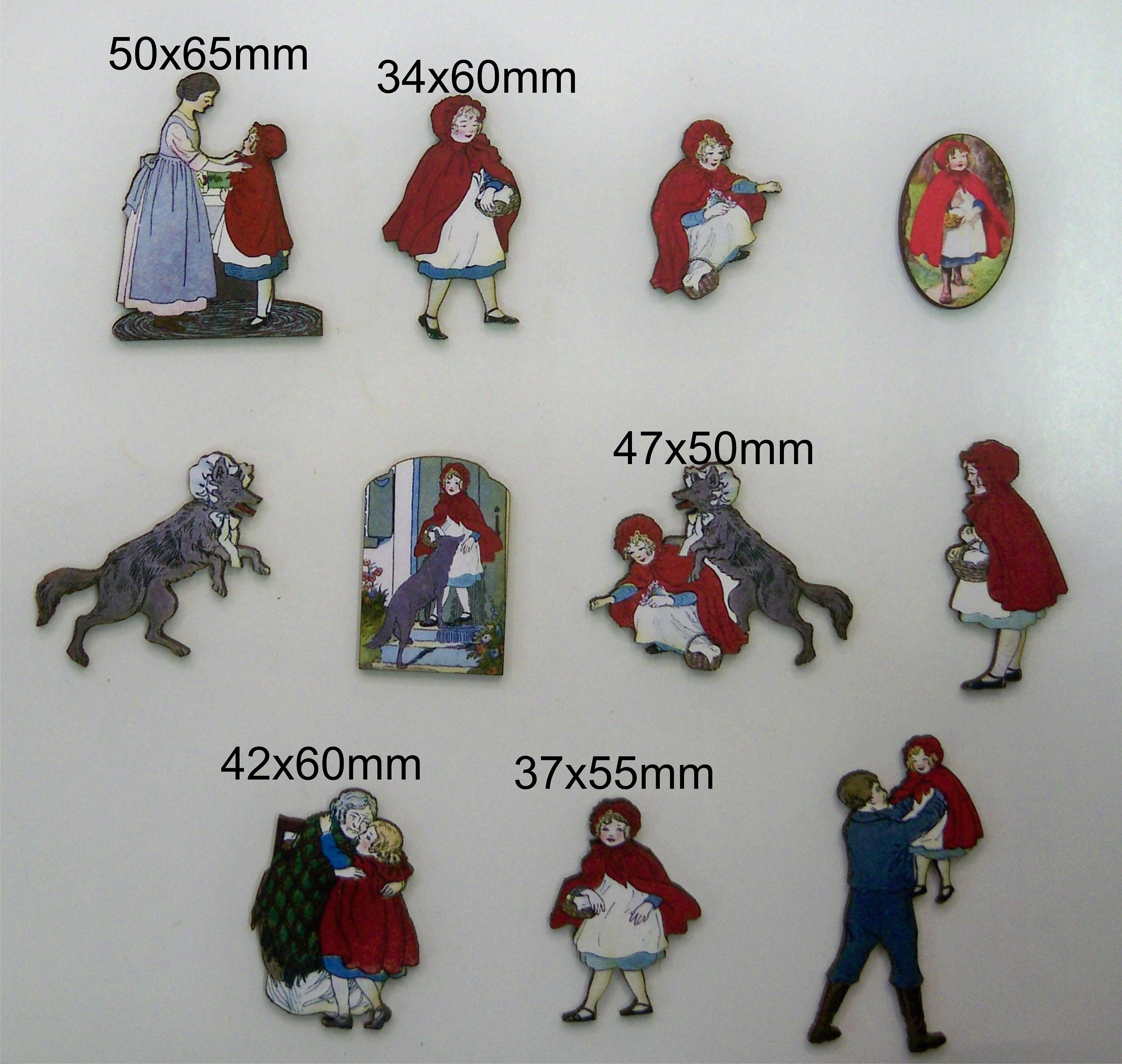 LITTLE RED RIDING Hood 11 X Laser Cutouts | Etsy UK