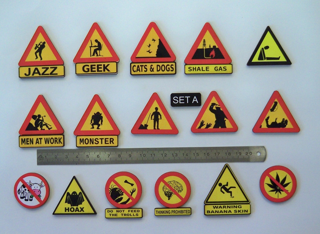 Latest Road Sign. Not yet in the Highway Code. SET 1 16 X Laser Wood ...