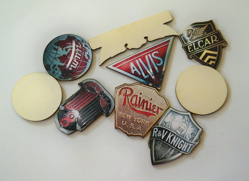 Car Badges Classic Car Badge. 9 X Laser Woodcuts in a Pack. | Etsy