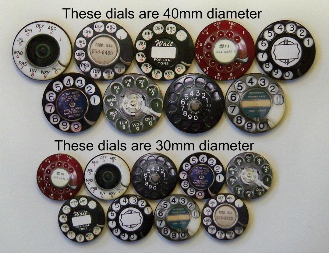 Retro Telephone Dials. A Blast From the Past. 2 Sizes. 18 Laser ...