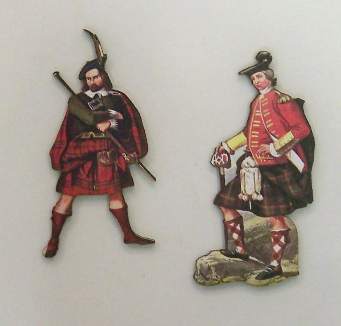 CLANSMEN from SCOTLAND in TARTAN. 8 x men in kilts | Etsy