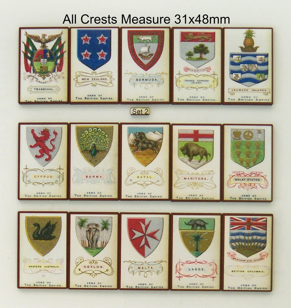 British Empire Crests. Colonial British Crest. A pack of 15 x | Etsy