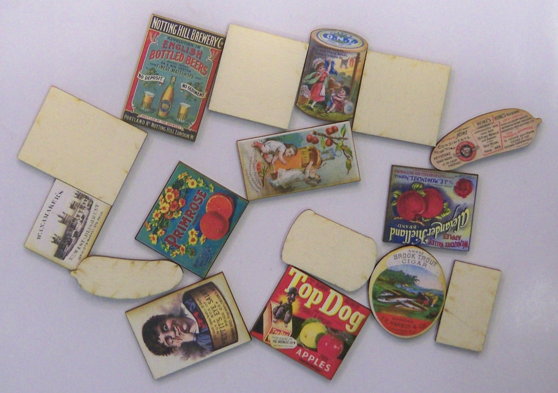 Vintage Labels. 15 X Laser Wood Cut Outs - Etsy UK