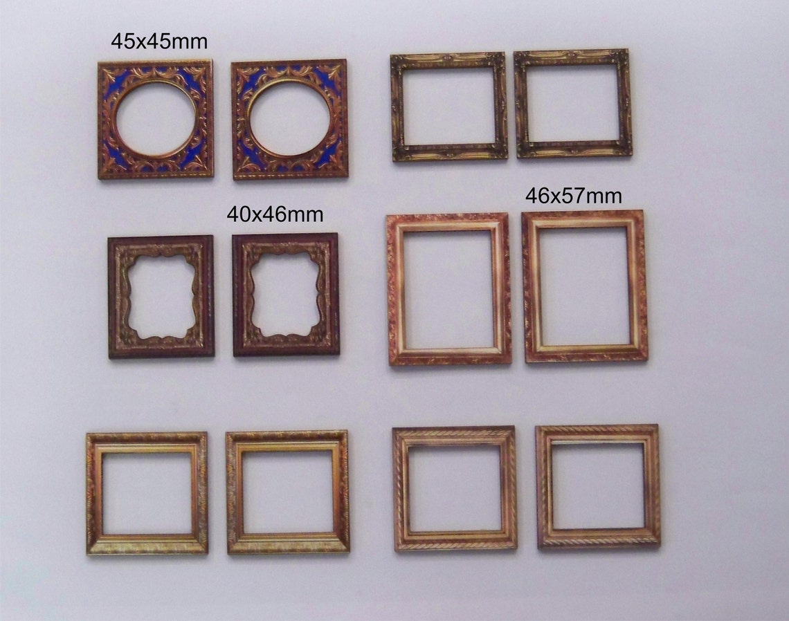 Picture Frames. Photo of Miniature Frames Backed With Wood. - Etsy UK