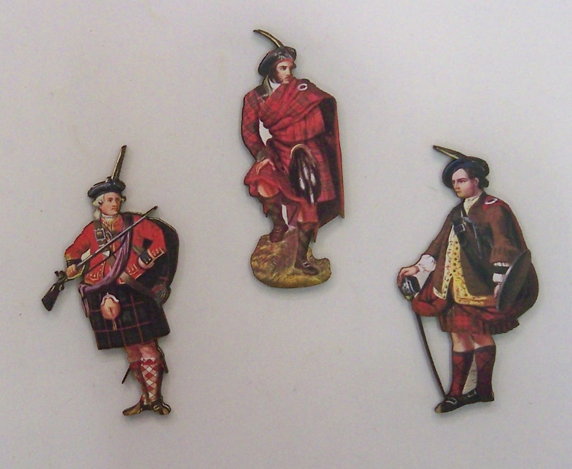 CLANSMEN From SCOTLAND in TARTAN. 8 X Men in Kilts - Etsy