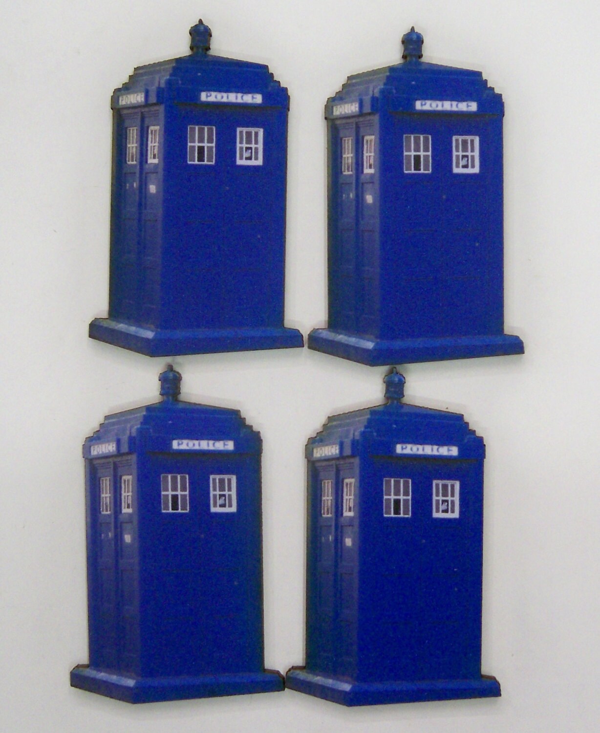 Blue Police Phone Box. A Packet of 8 Wood Cutouts. Suitable | Etsy UK