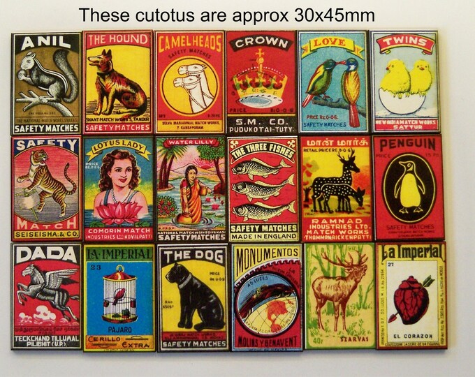 Matchbox Front Labels. This is a Pack of 18 Laser Wood Cuts Vertical ...