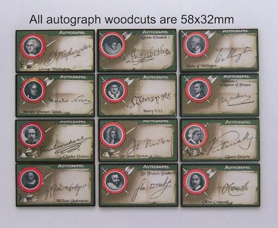 Famous People Autographs. Historical Celebrity Signature. 12 x | Etsy