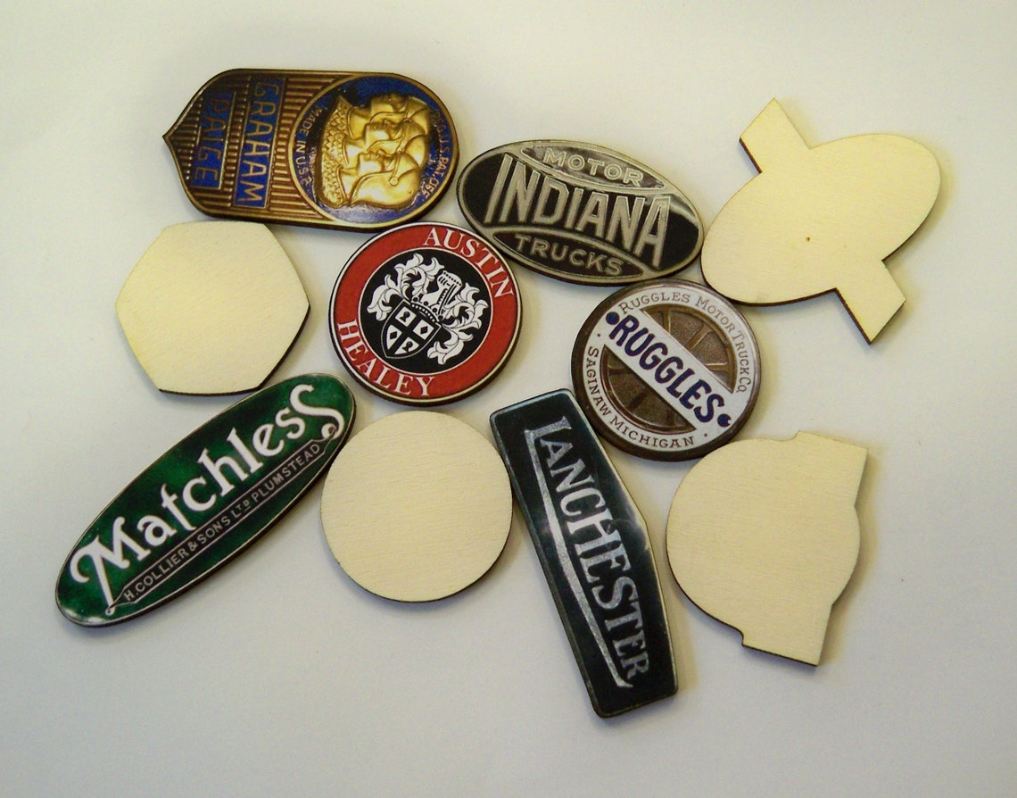 Car Badges Classic Car Badge. 10 X Laser Wood Cuts in a Pack. | Etsy