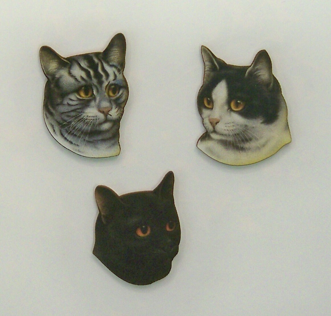 Cat heads in profile. This pack contains 14 x woodcuts. DIY | Etsy