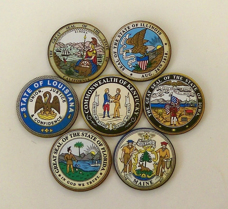 USA STATE SEALS 20 Cutout as in Picture pack 1 - Etsy