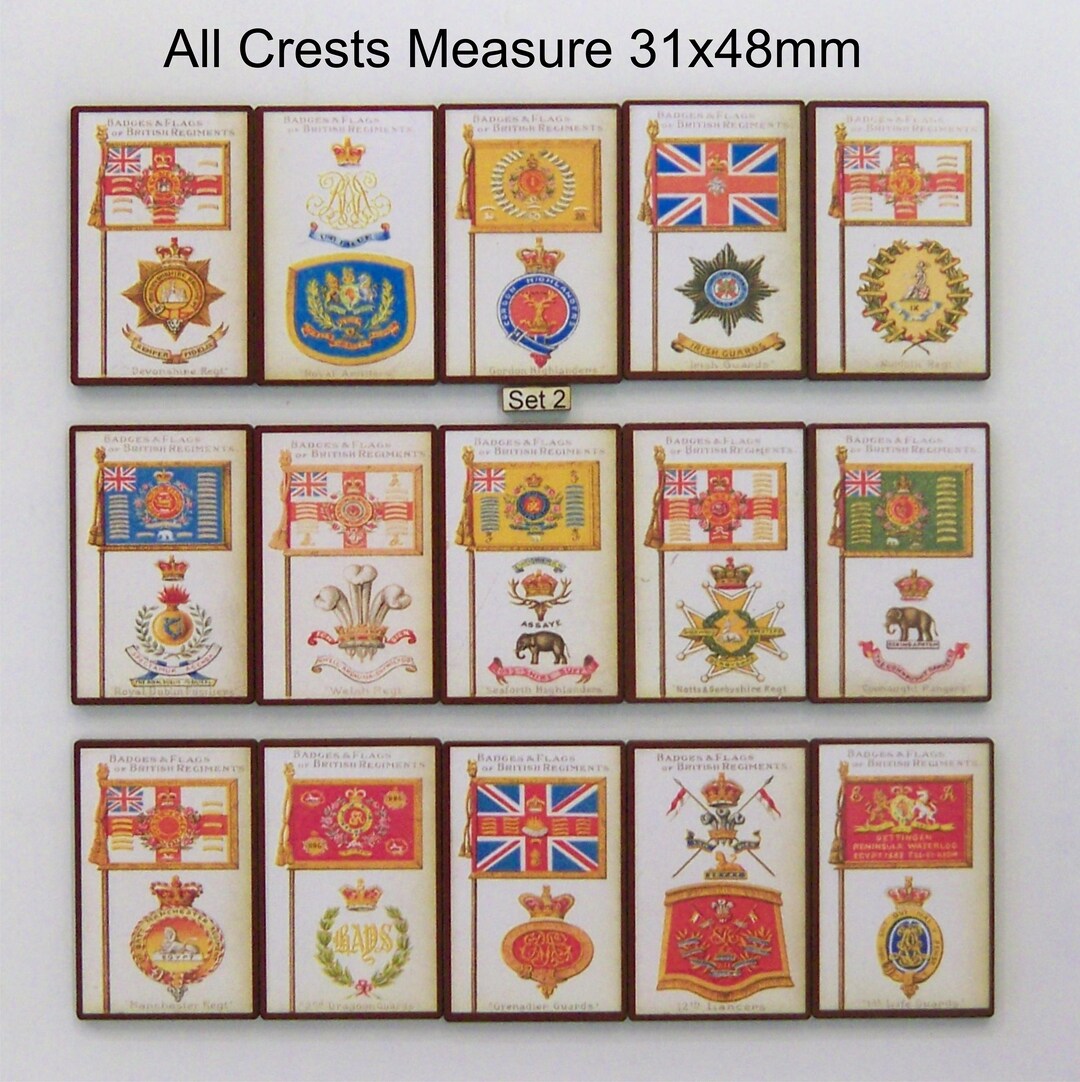 British Regiments. Flags and Badges. A Pack of 15 X Woodcuts. SET 2 - Etsy