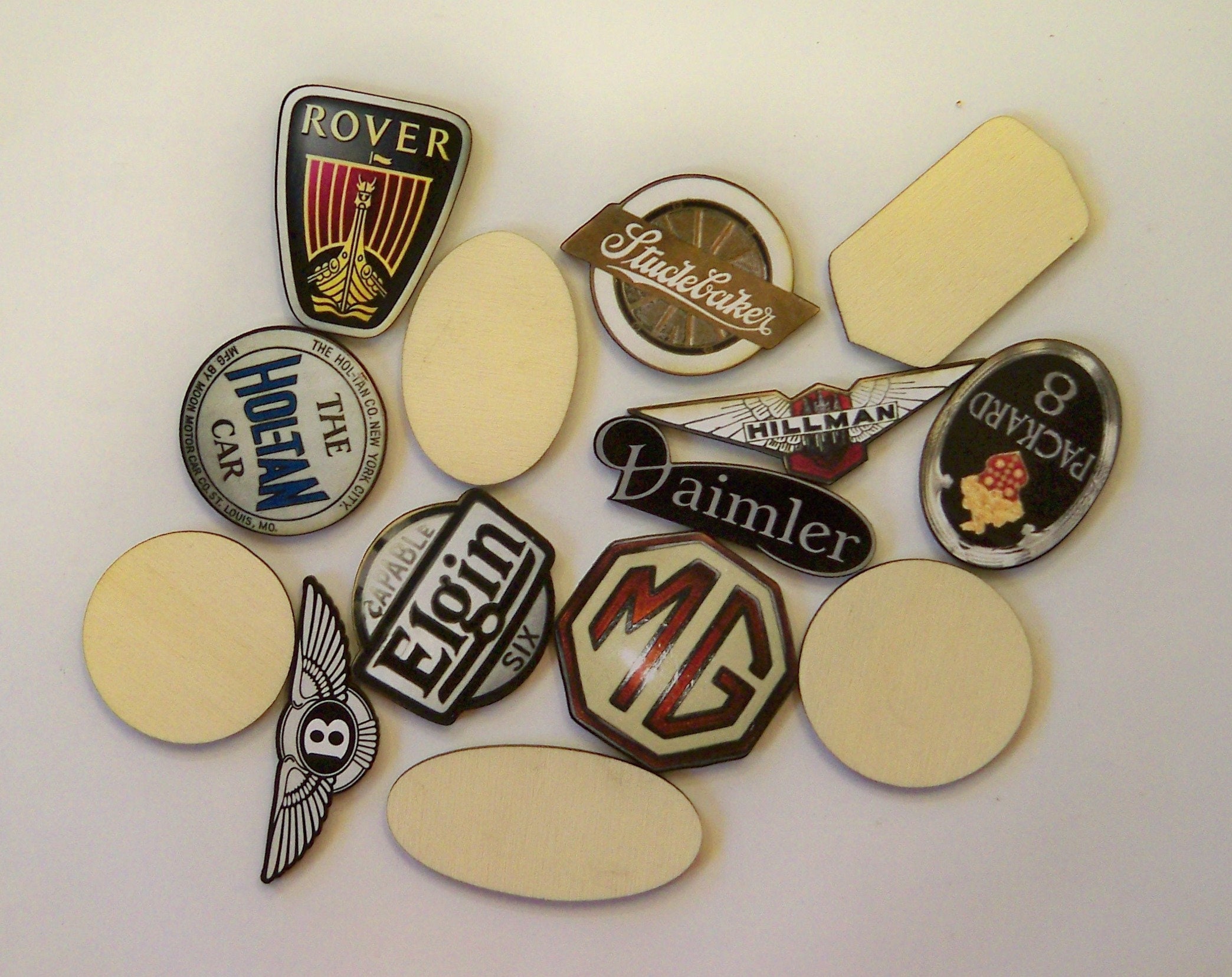 Car Badges Classic Car Badge..14 X Laser Wood Cuts in a Pack | Etsy