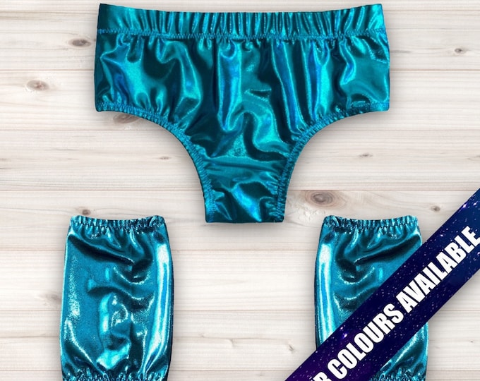 Pro Wrestling Gear Trunks and Knee Pad Covers Set Sparkly Mens ...
