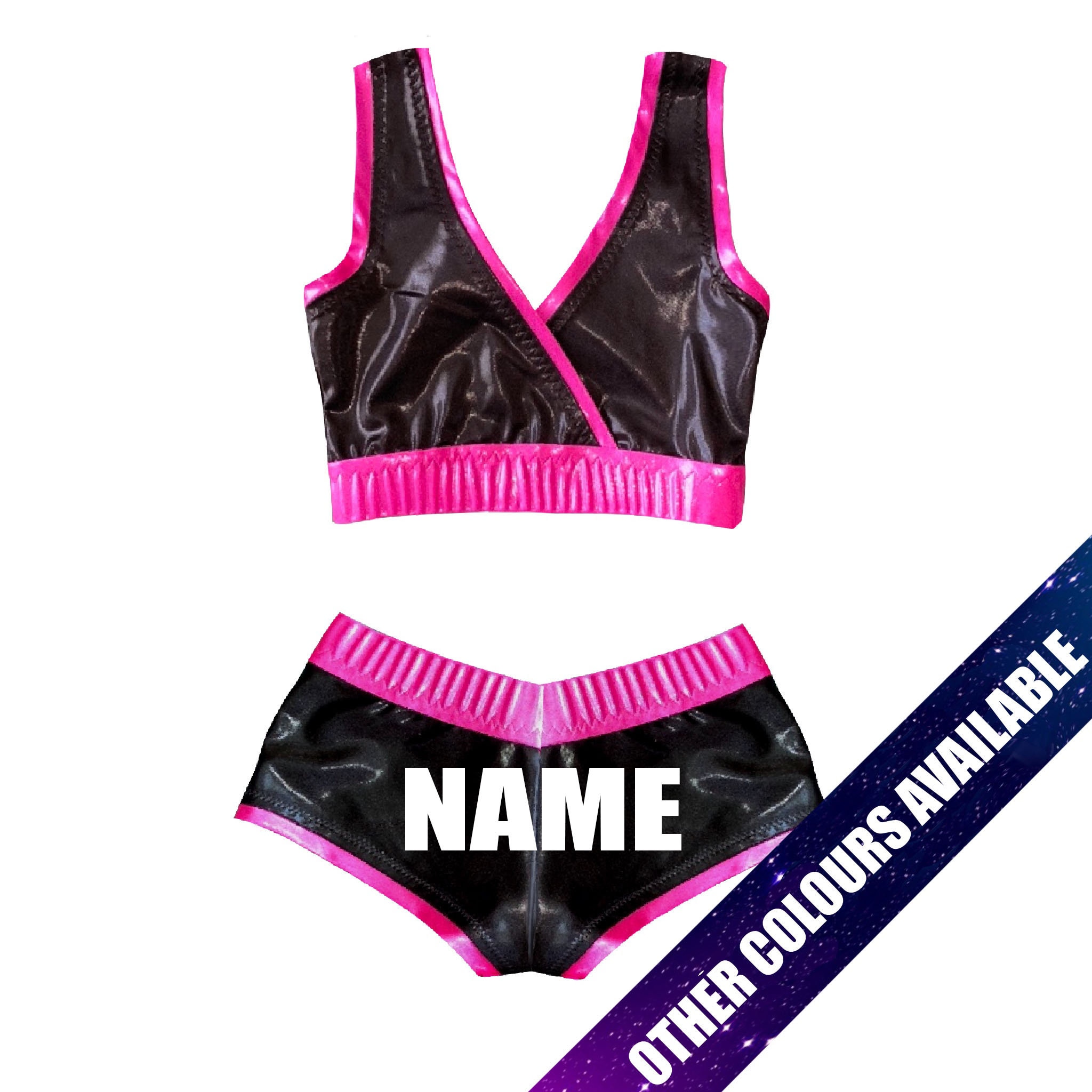 Pro Wrestling Gear Womens Crop Top And Booty Shorts Set Etsy Uk