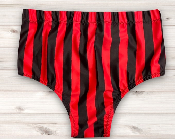Pro Wrestling Gear High Waisted Trunks * Striped Wrestling Trunks ...