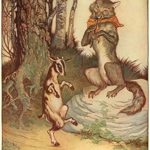 Aesops Fables Classic Art and Illustrations 40 Trading - Etsy
