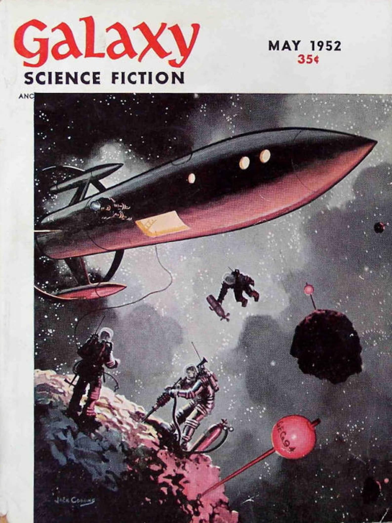Galaxy Science Fiction Magazine Cover Art - 40 Trading Cards Set - Etsy