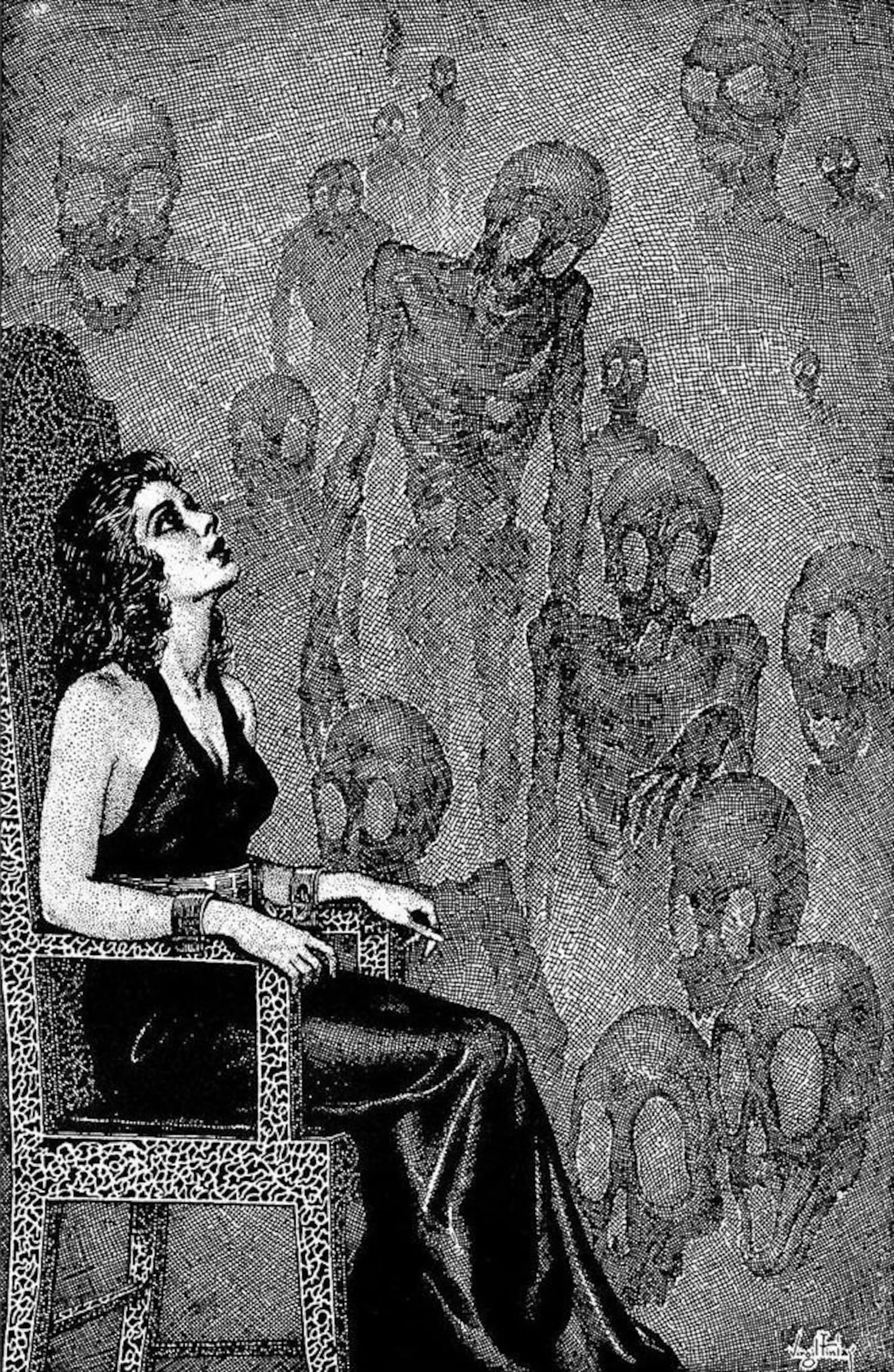 Virgil Finlay - Monsters and Macabre Art Illustrations 16 Trading Cards ...