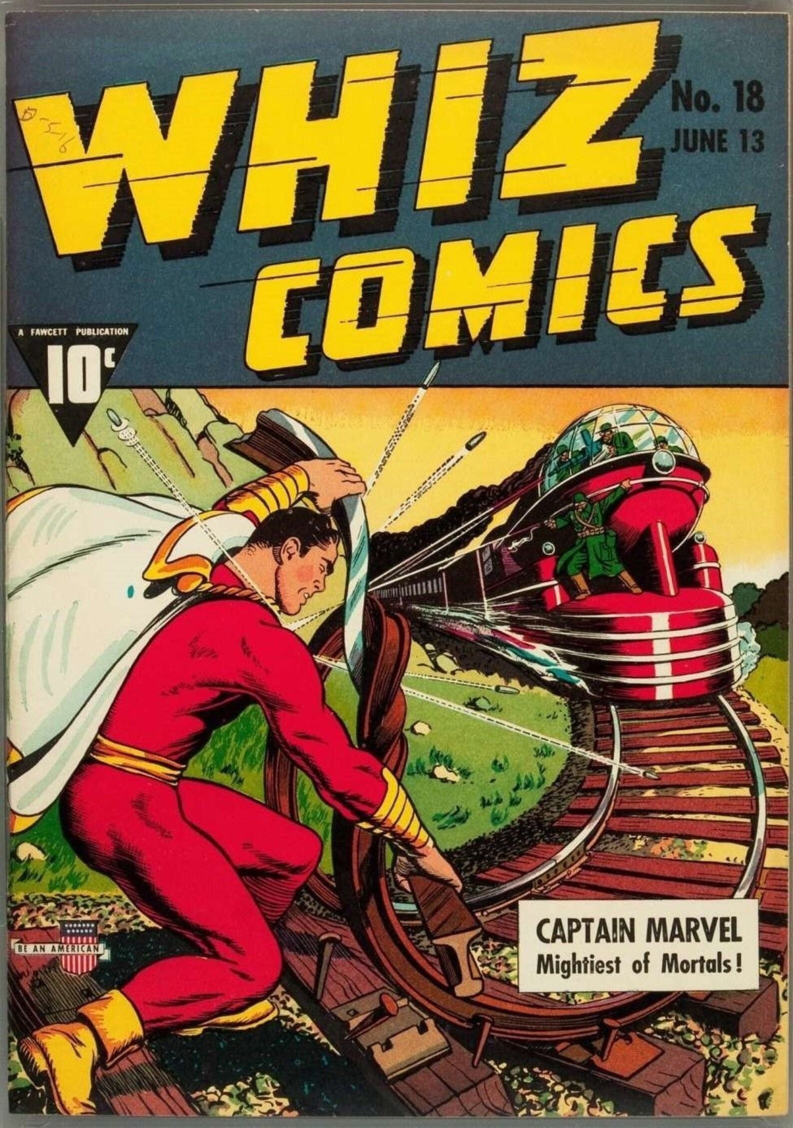 WHIZ Comics Featuring Captain Marvel - Comic Book Cover Art - 24 ...
