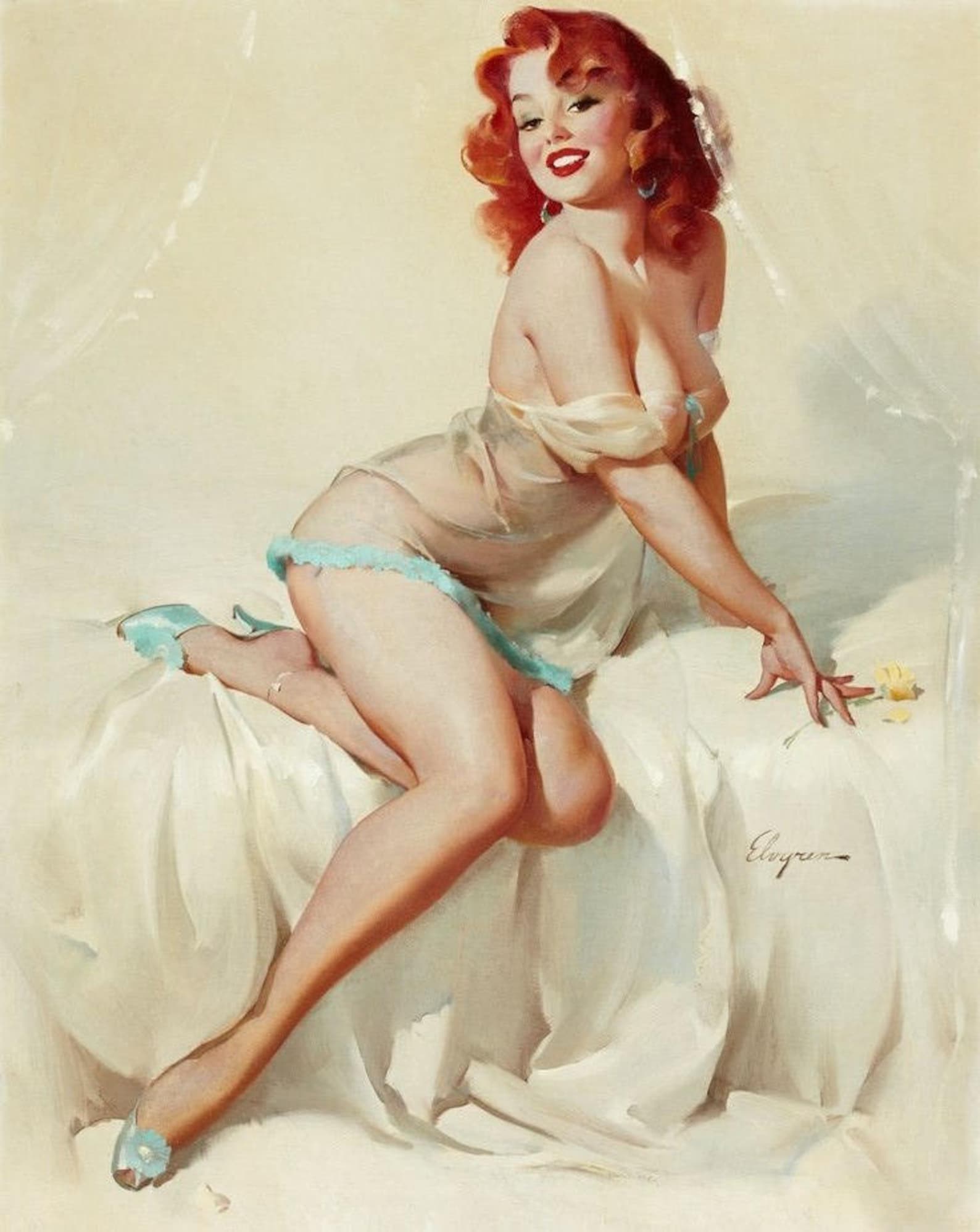 Gil Elvgren Pin Up Art And Illustrations 24 Trading Cards Etsy