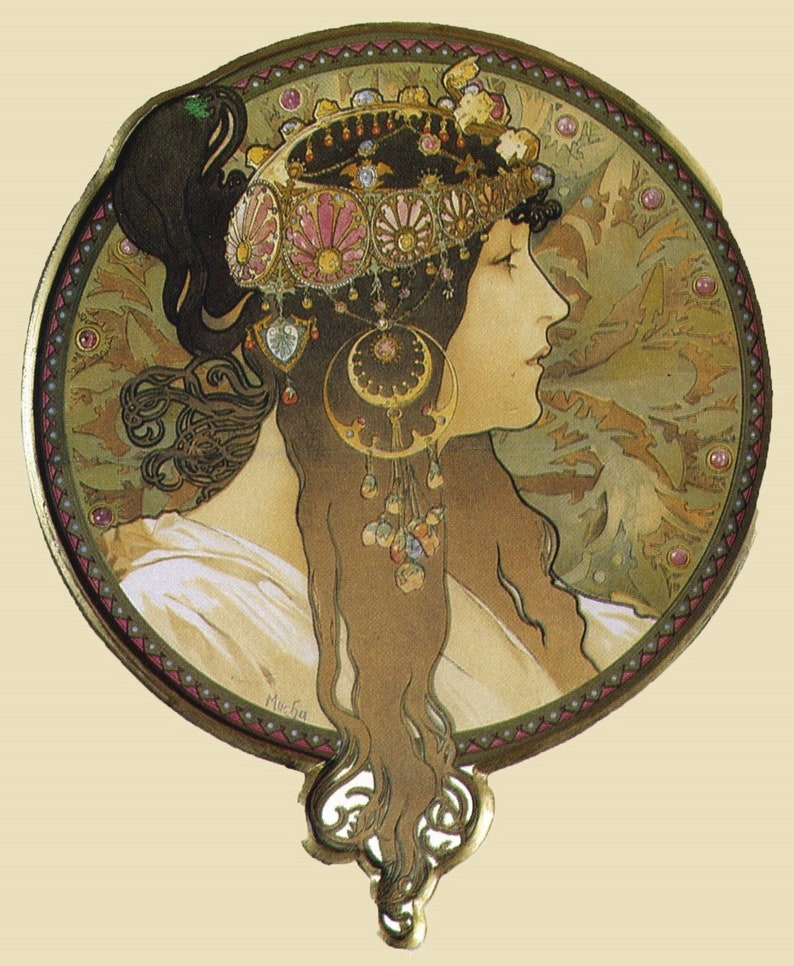 Alphonse Mucha - Art Nouveau Paintings and Art - 40 Trading Cards ...
