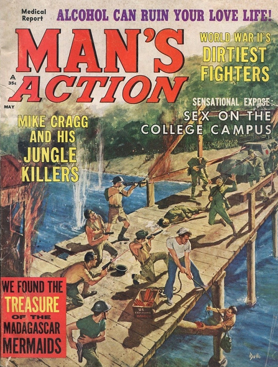 MAN'S ACTION Magazine Cover Art - 24-trading Cards Set - Men's ...