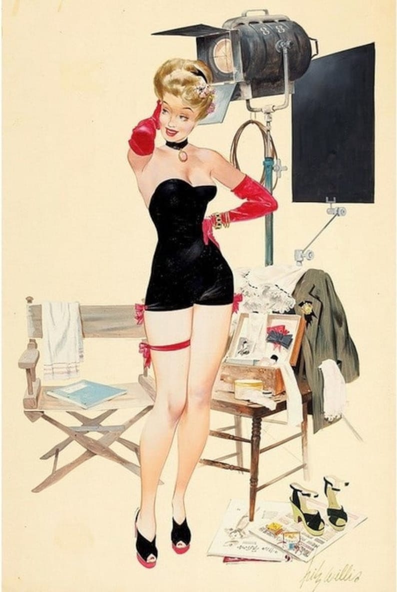 Fritz Willis Pin Up Art And Illustrations 40 Trading Cards Etsy