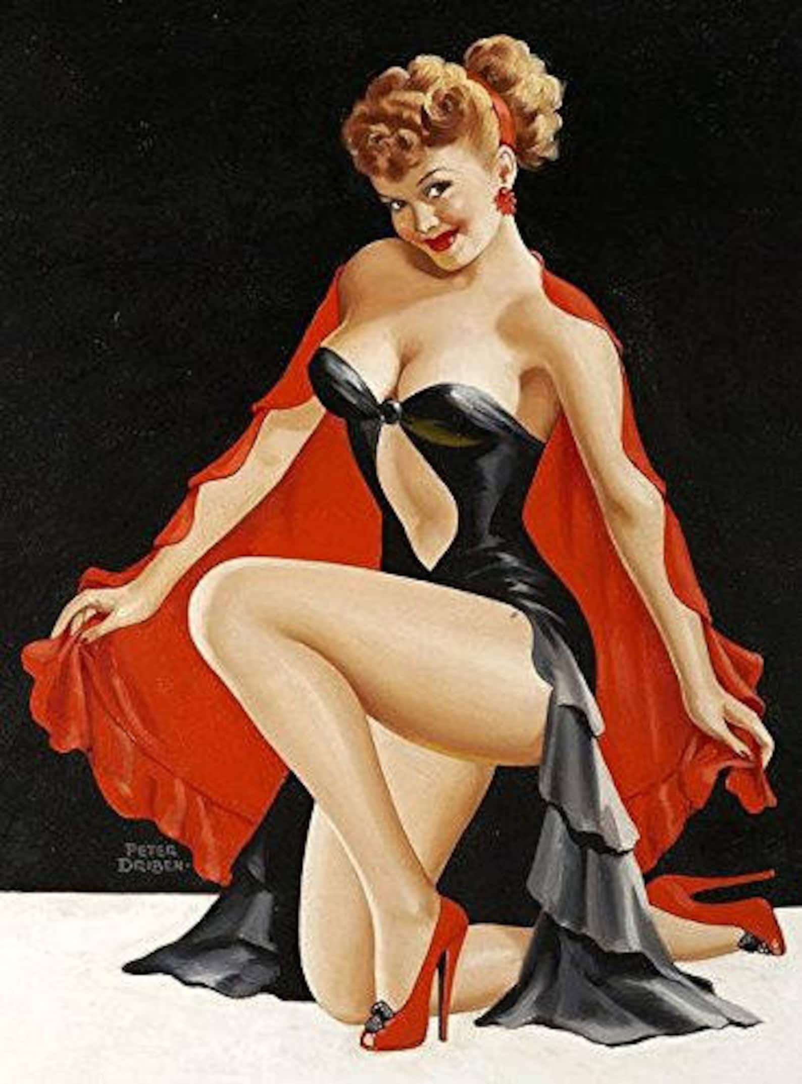Peter Driben Pin Up Kunst und Illustrationen 40 Sammelkarten - Etsy.de