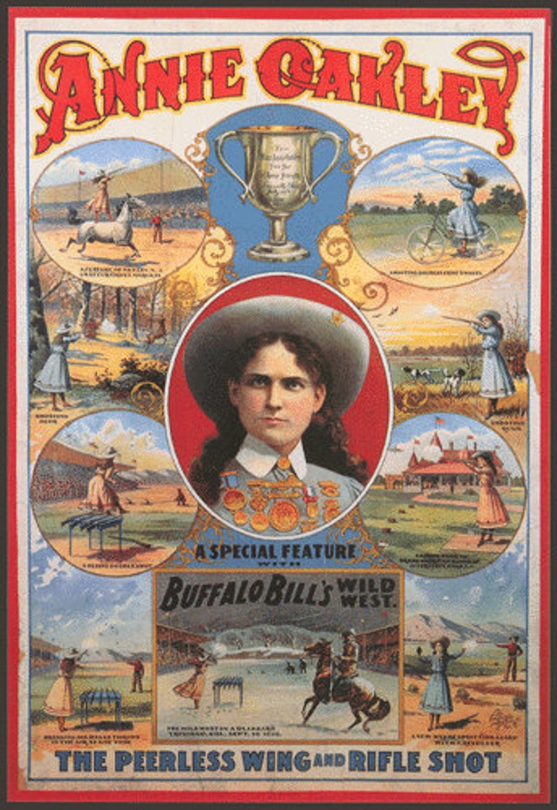 Annie Oakley - 8 Trading Card Set - Photos and Art of the Famous Icon ...