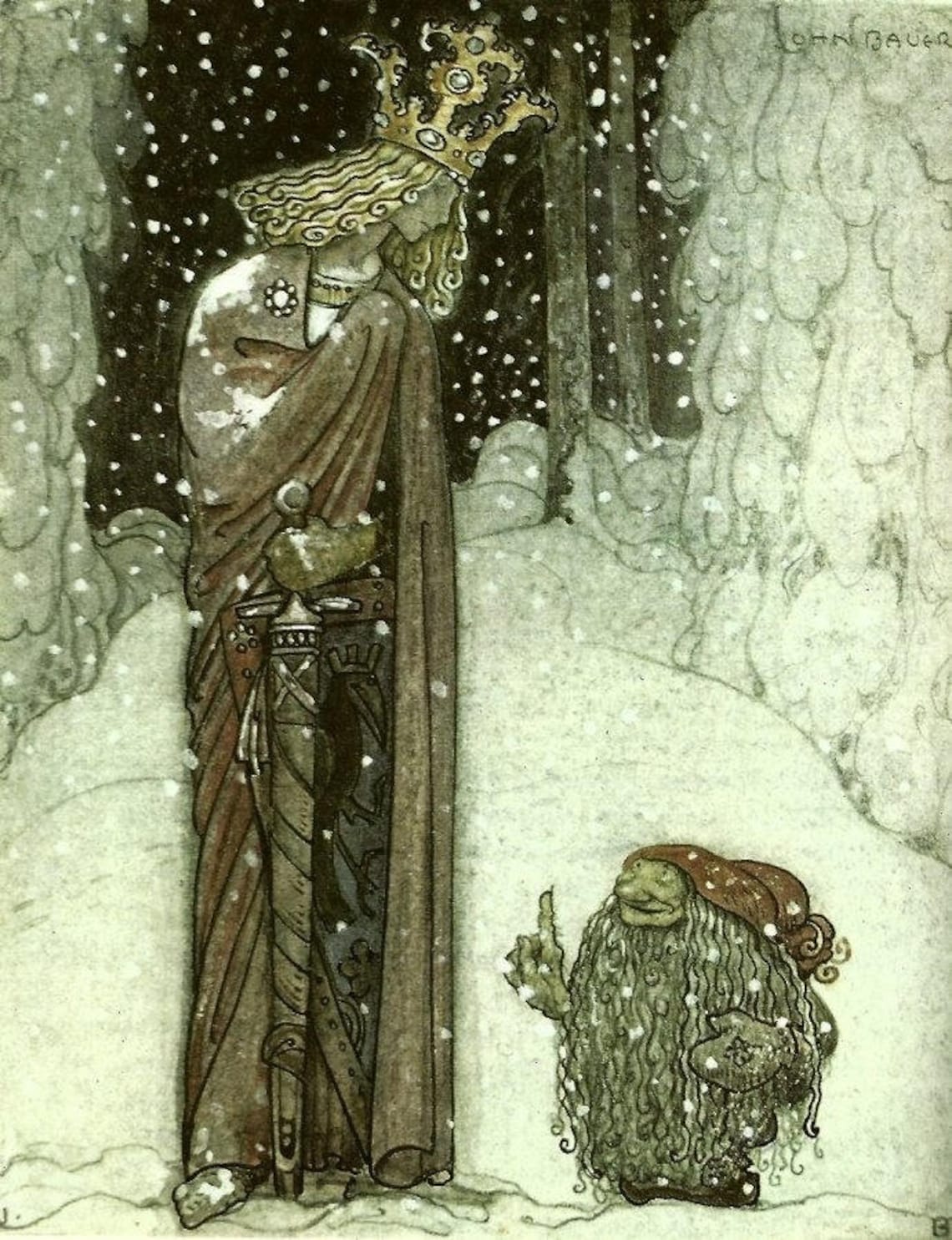 John Bauer Art and Illustrations 40 Trading Cards Set | Etsy