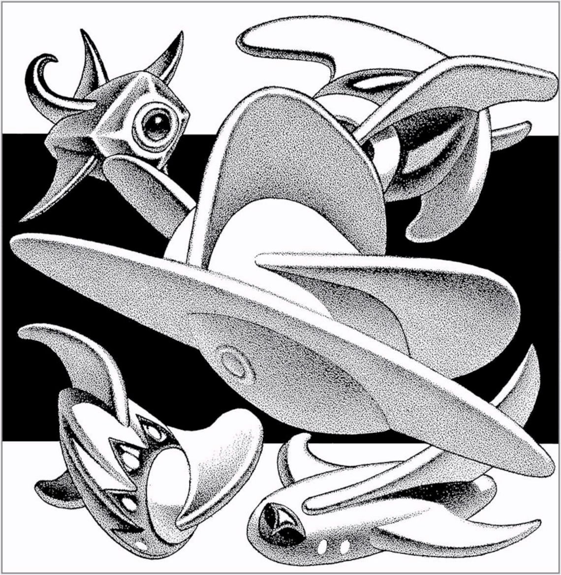 Hannes Bok - Black and White Illustrations - 16 Trading Cards Set ...