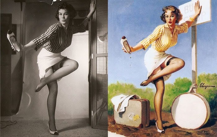 Gil Elvgren Pin Up Art 40 Postcards Set Models Photos And Art Before