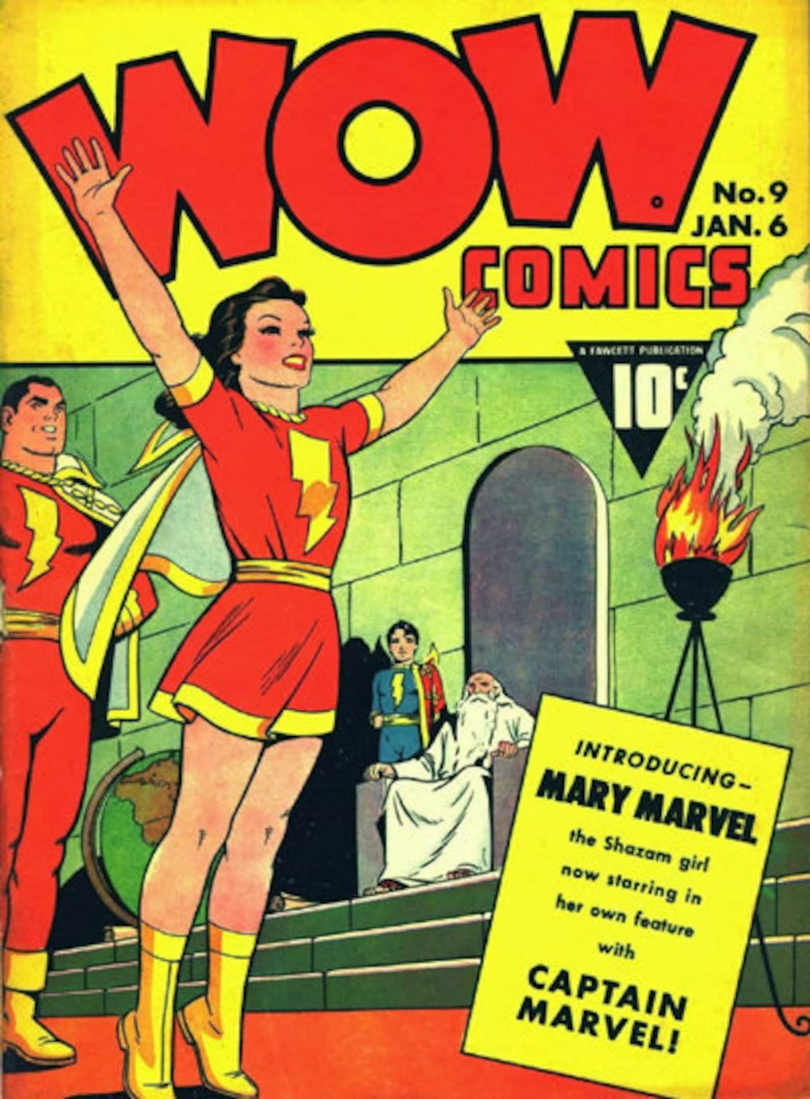 Wow Comics #9 Featuring Mary Marvel - Cover Art - 11x14 Poster - Etsy