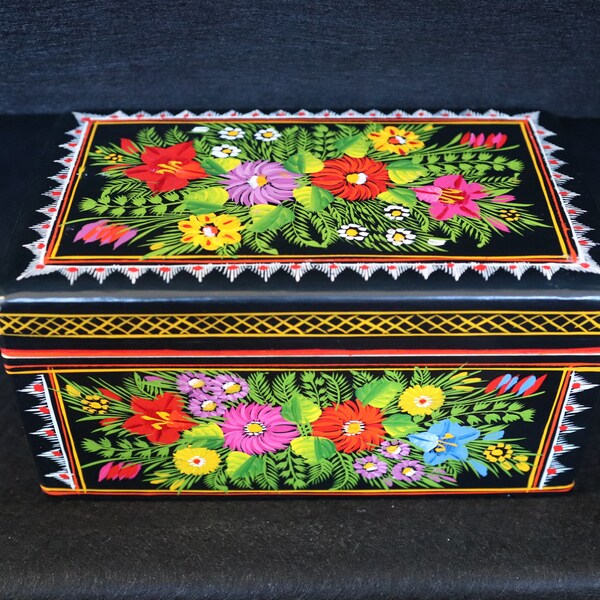 Hand Painted Mexican Box - Etsy