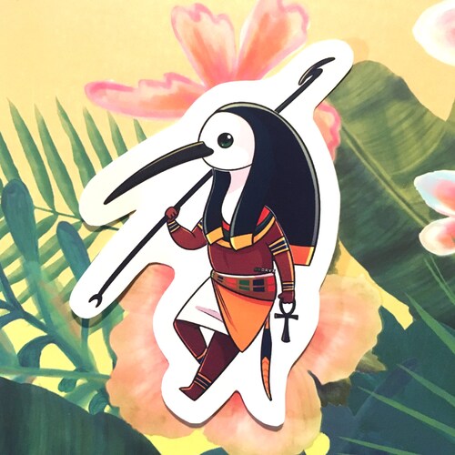 Egyptian God Thoth Sticker Egyptian Mythology Decals Ankh - Etsy