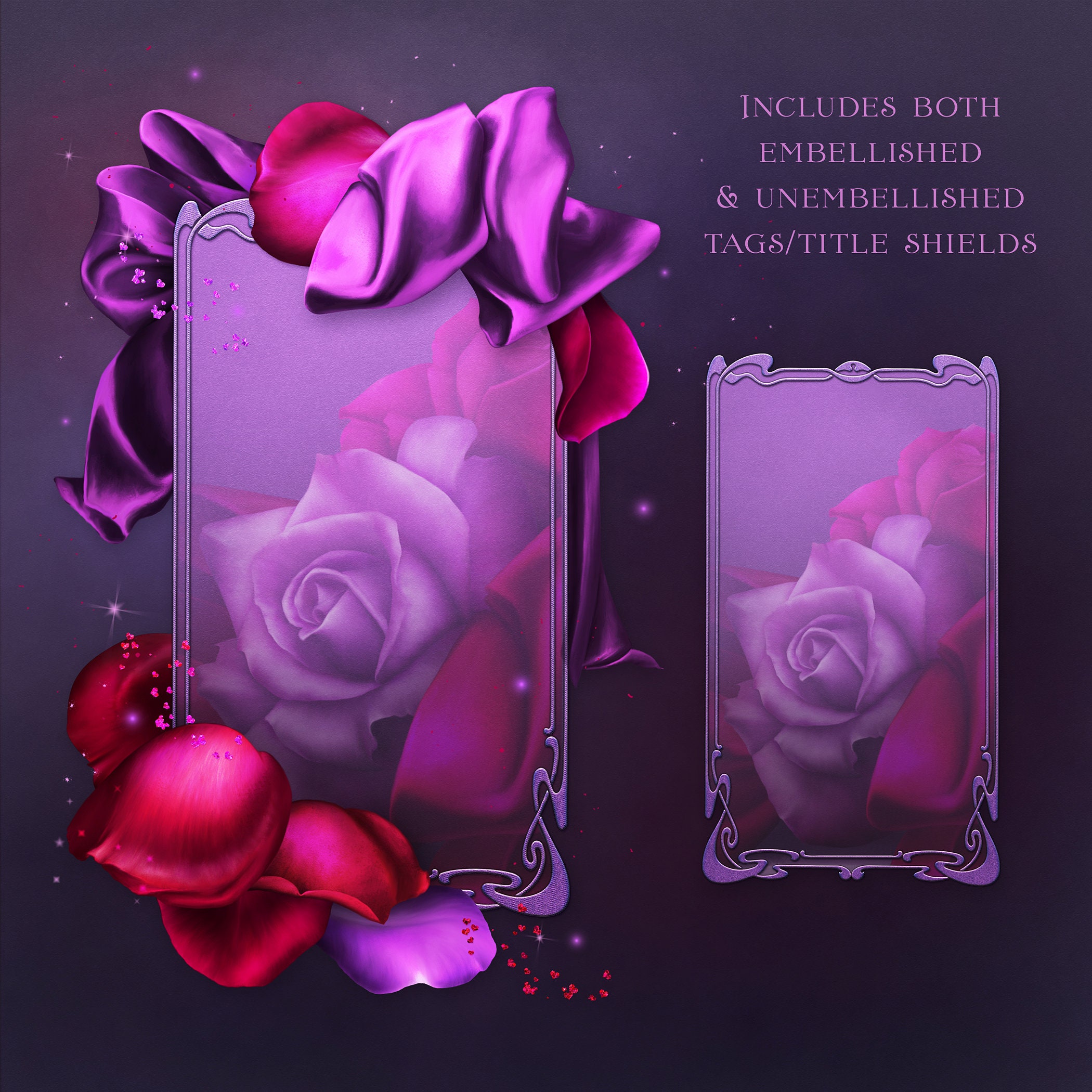 Rose Petal Romantic Rose-themed Valentine Image Design Resource - Etsy