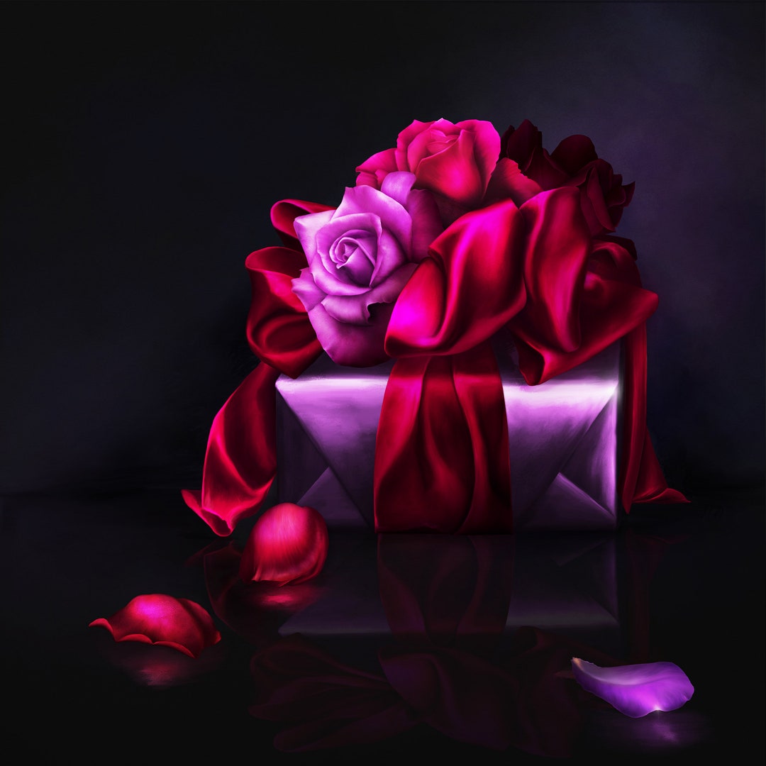 Rose Petal Romantic Rose-themed Valentine Image Design Resource - Etsy