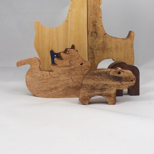 Safari Animal Puzzle, Handmade From Premium Hardwoodand Hand Finished ...