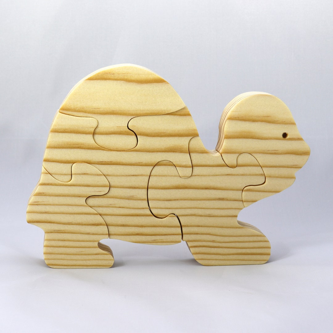 Handmade Wood Turtle Puzzle: Educational Woodland Toy - Etsy