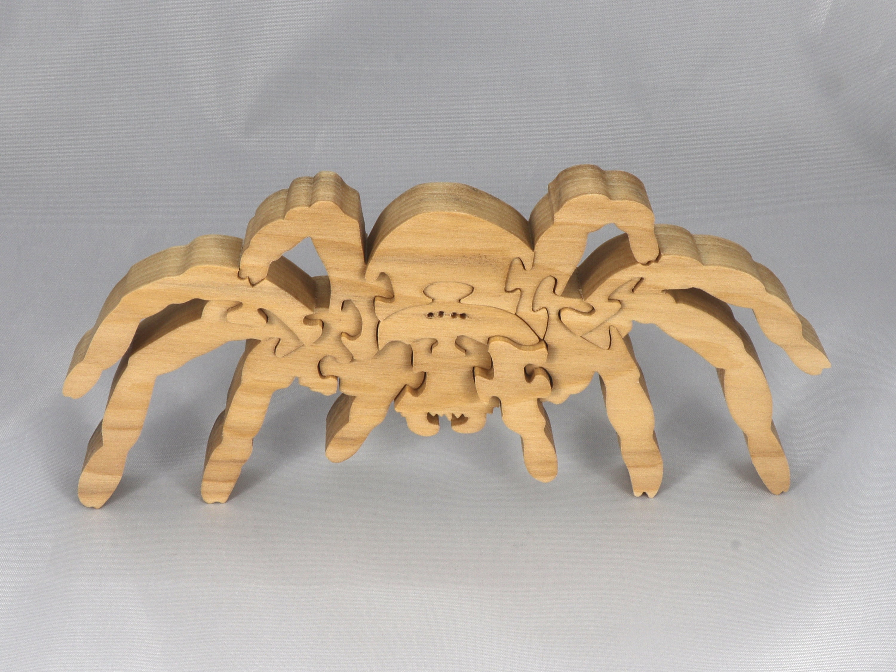 Wooden 13 Piece Spider Puzzle Tarantula Arachnid Free Standing Handmade ...