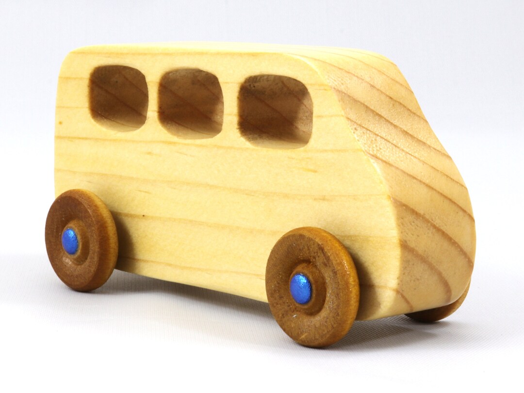Wood Toy Minivan/Bus Handmade and Finished with Clear Shellac - Etsy.de