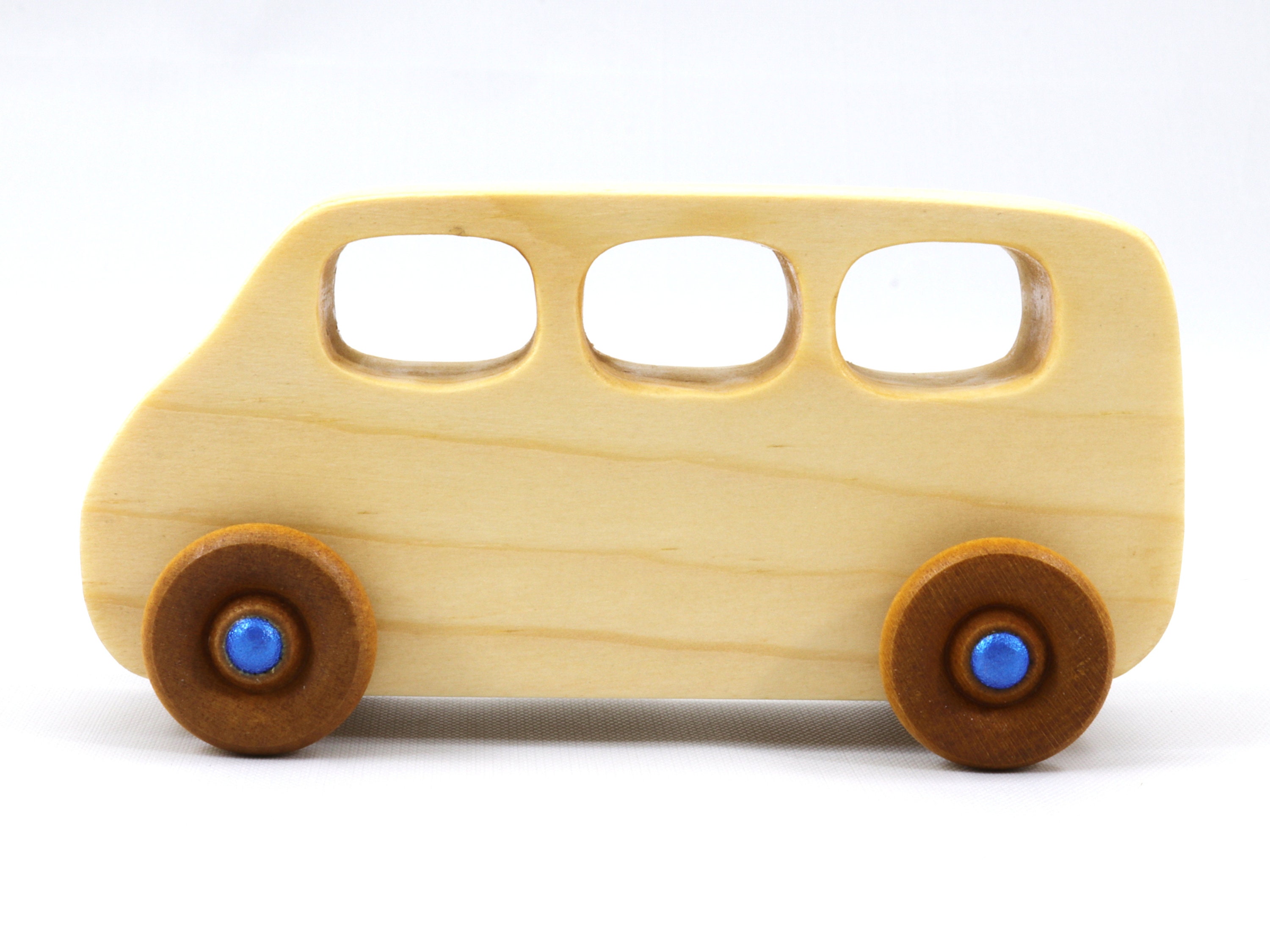 Wood Toy Minivan/Bus Handmade and Finished with Clear Shellac - Etsy.de