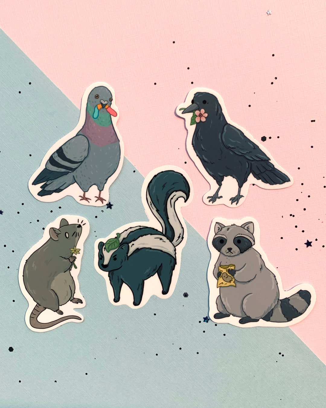 Downtown City Animals Sticker Pack - Etsy