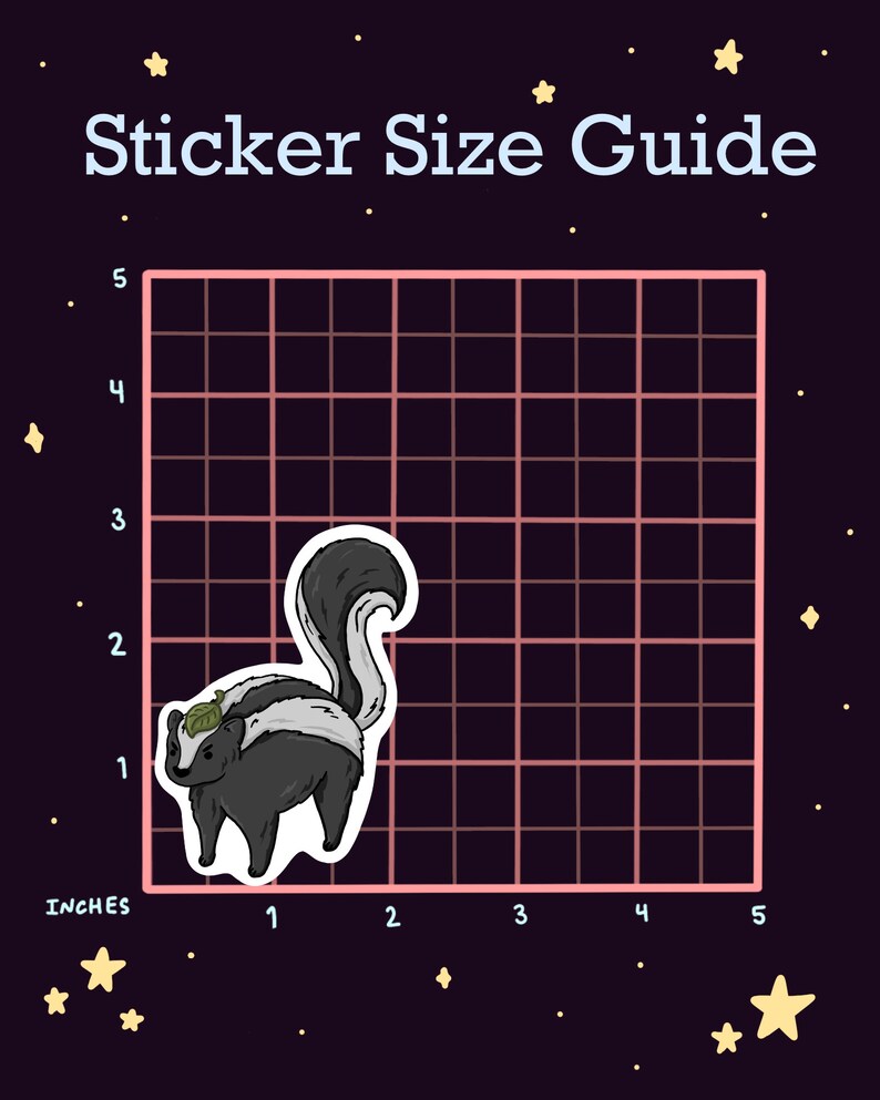 Skunk Vinyl Sticker - Etsy