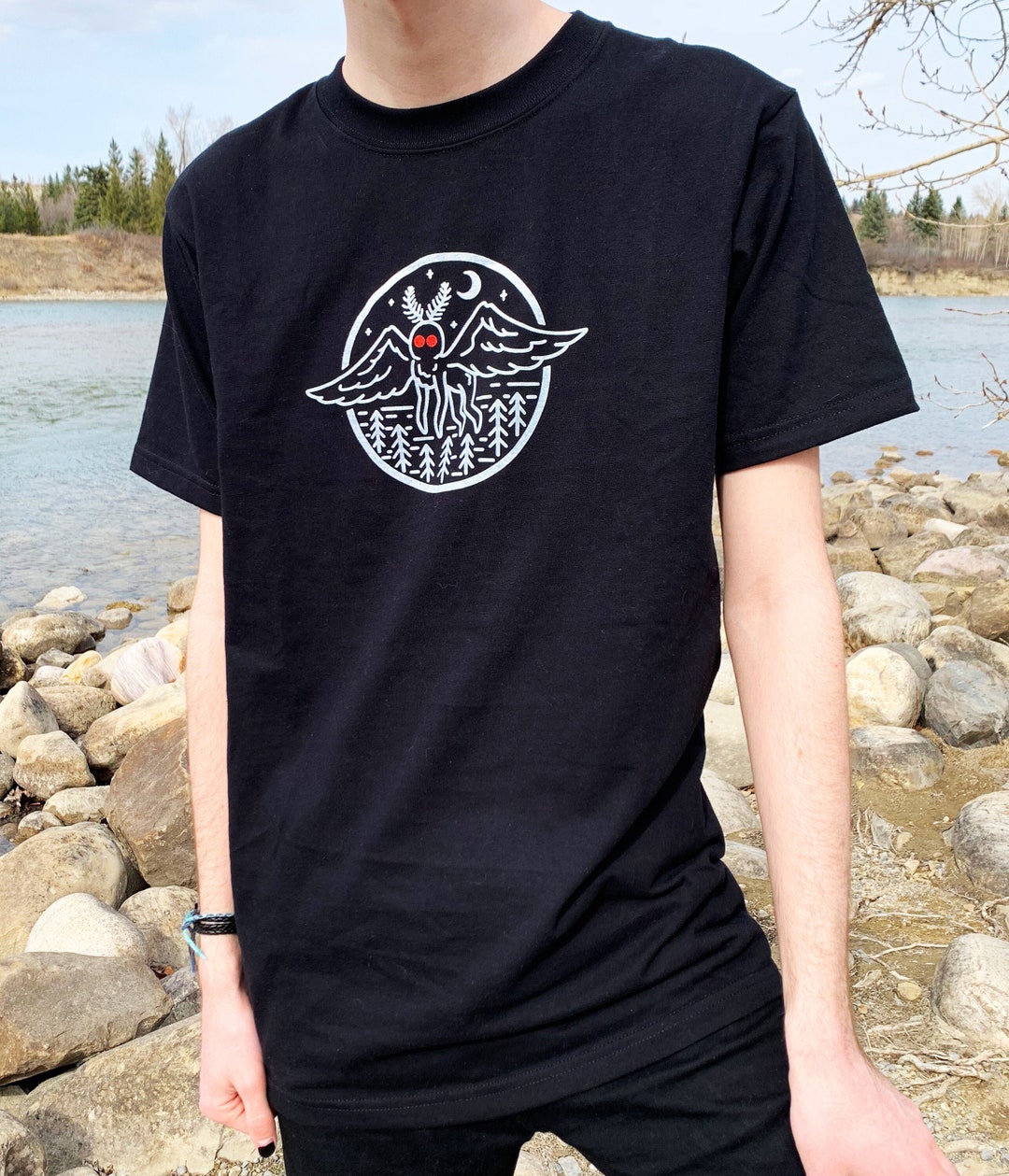 Mothman Cryptid Moth Unisex Graphic Tshirt - Etsy