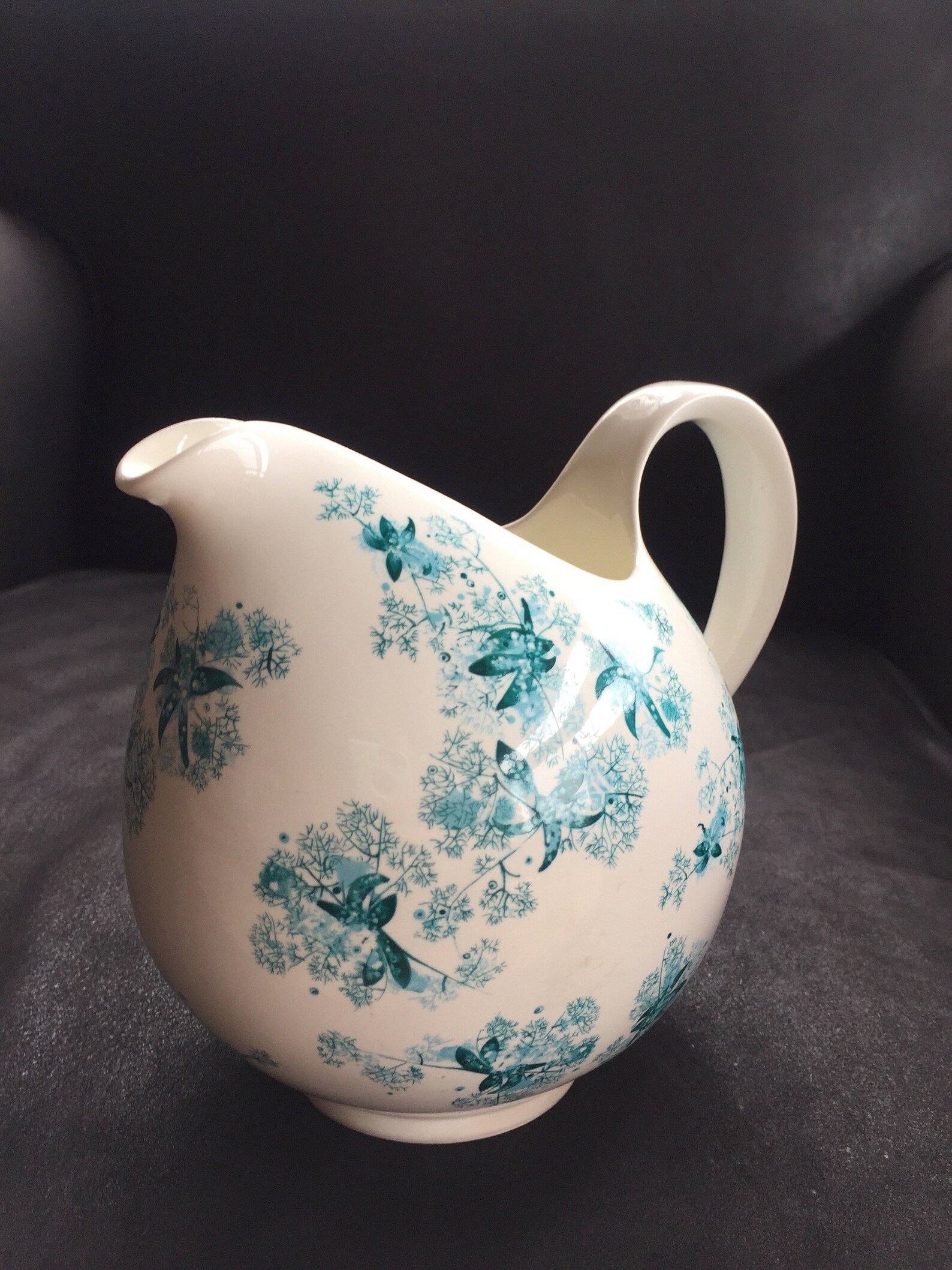 Vintage Eva Zeisel Frost Flowers Pitcher by Hallcraft - EXCELLENT ...