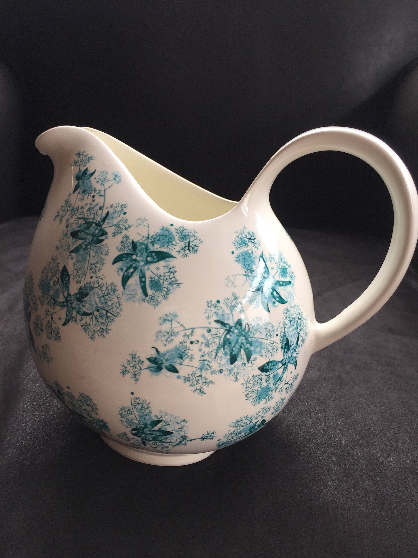 Vintage Eva Zeisel Frost Flowers Pitcher by Hallcraft - EXCELLENT ...
