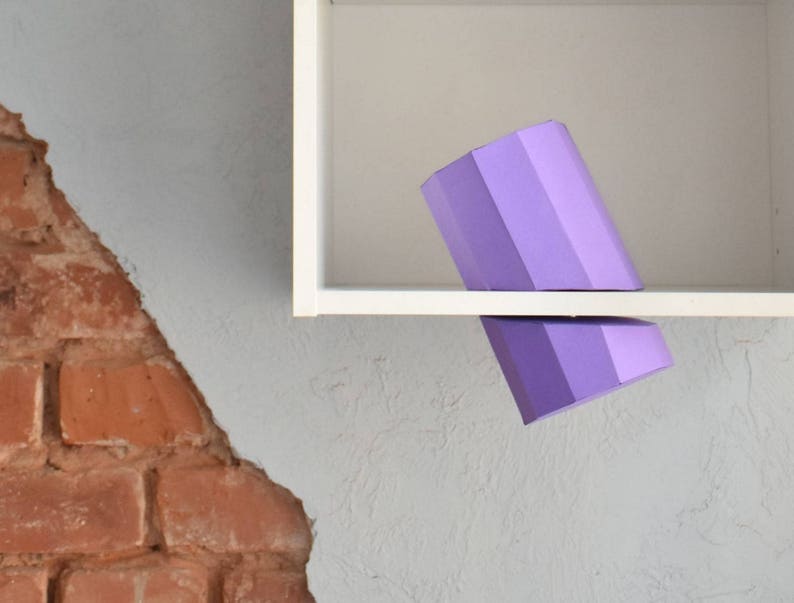 DIY papercraft cylinders PDF pattern | Etsy