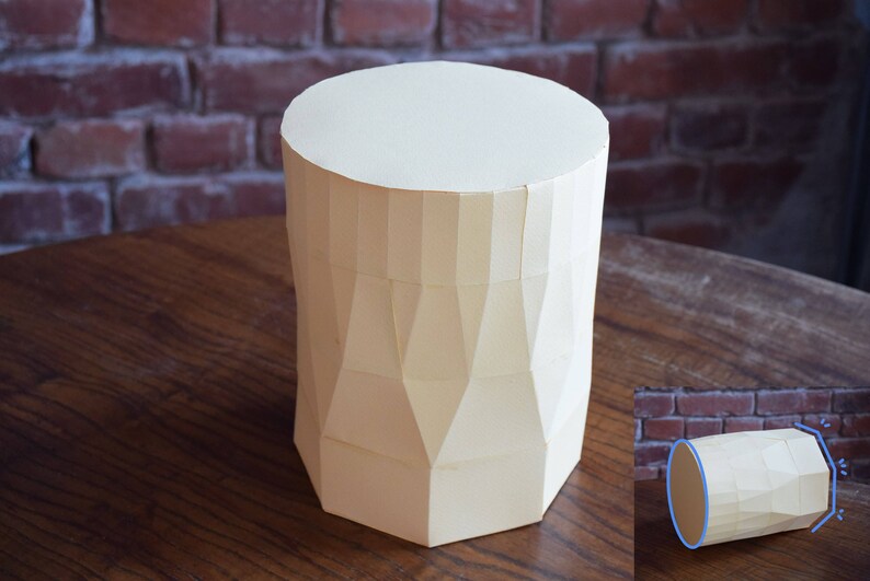 DIY papercraft cylinders PDF pattern | Etsy